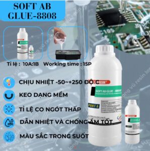 Keo đổ mạch điện tử chống nước - Soft AB Glue 8806 dạng mềm màu trong ...